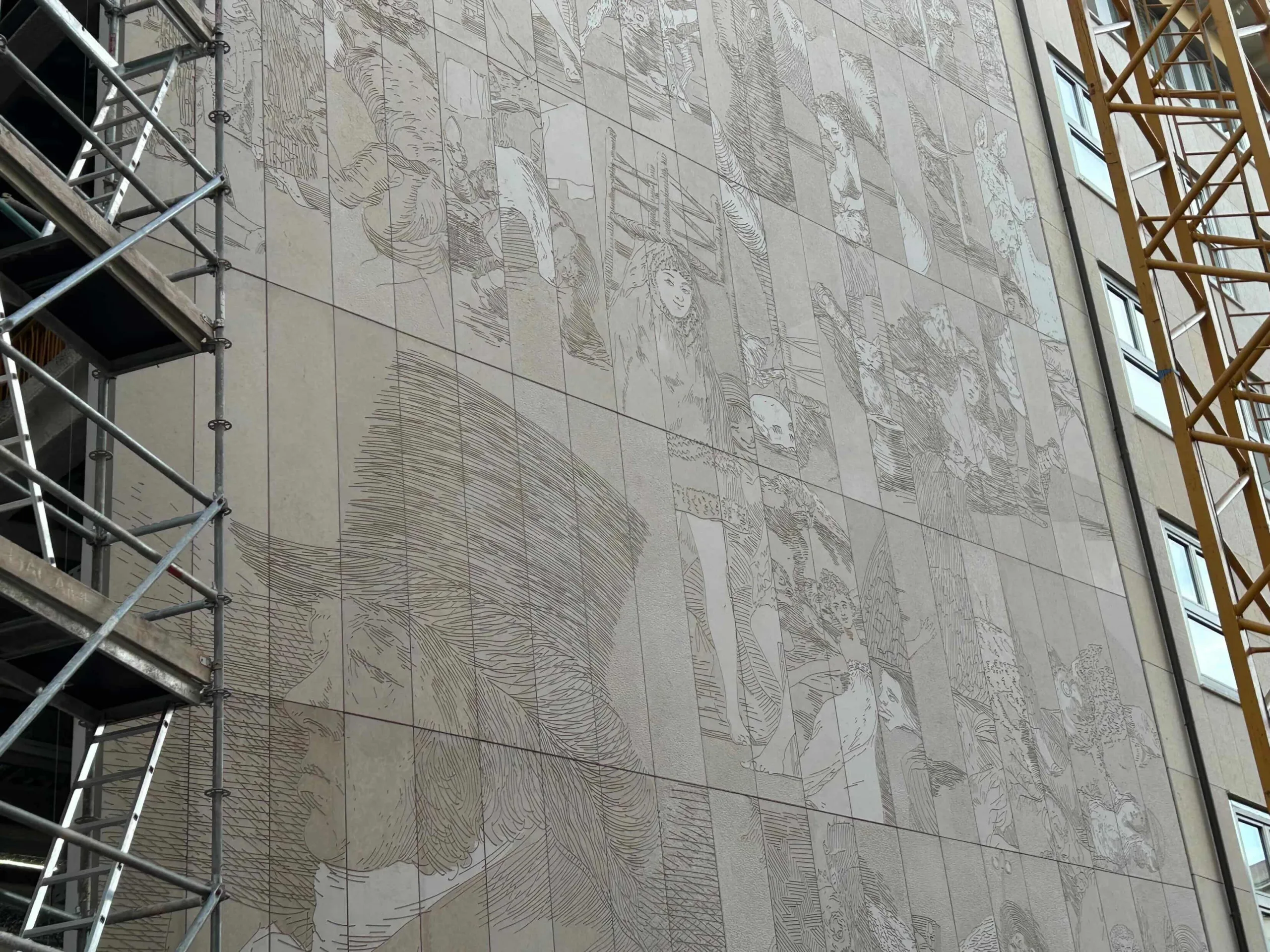 Así es la nueva fachada del Museo Goya que ya se deja ver en Zaragoza